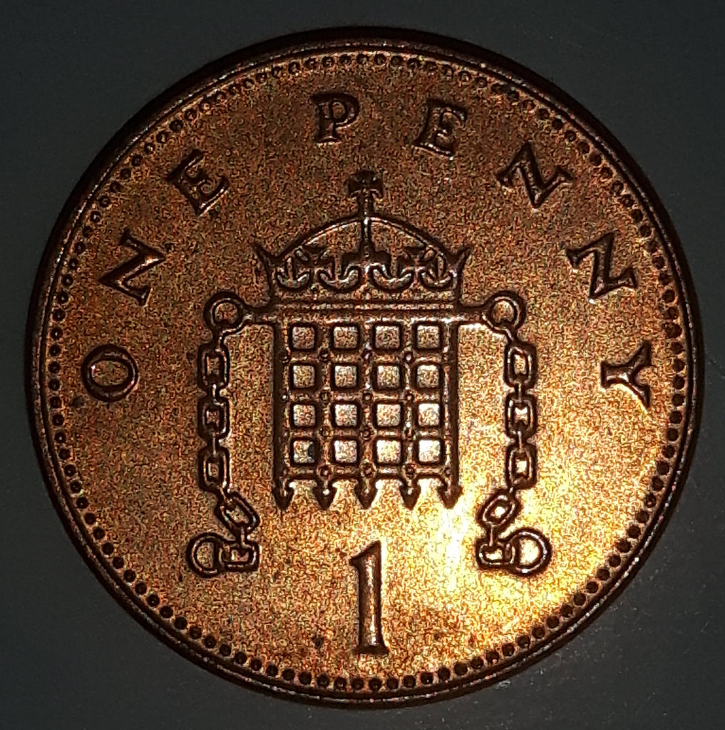 2000 UK Great Britain One Penny Queen Elizabeth II D.G. Reg F.D Metal ...