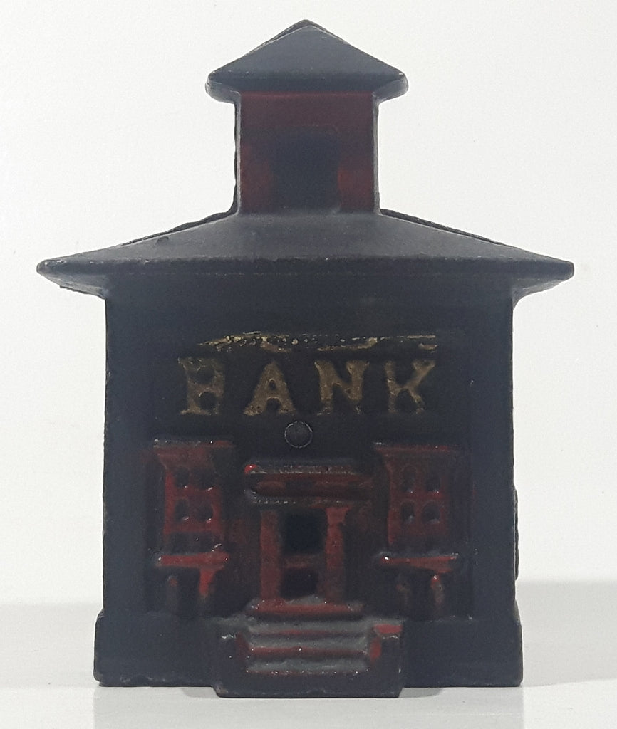 Vintage Bank Building Cast Iron Coin Bank with Cupola Dome Top ...