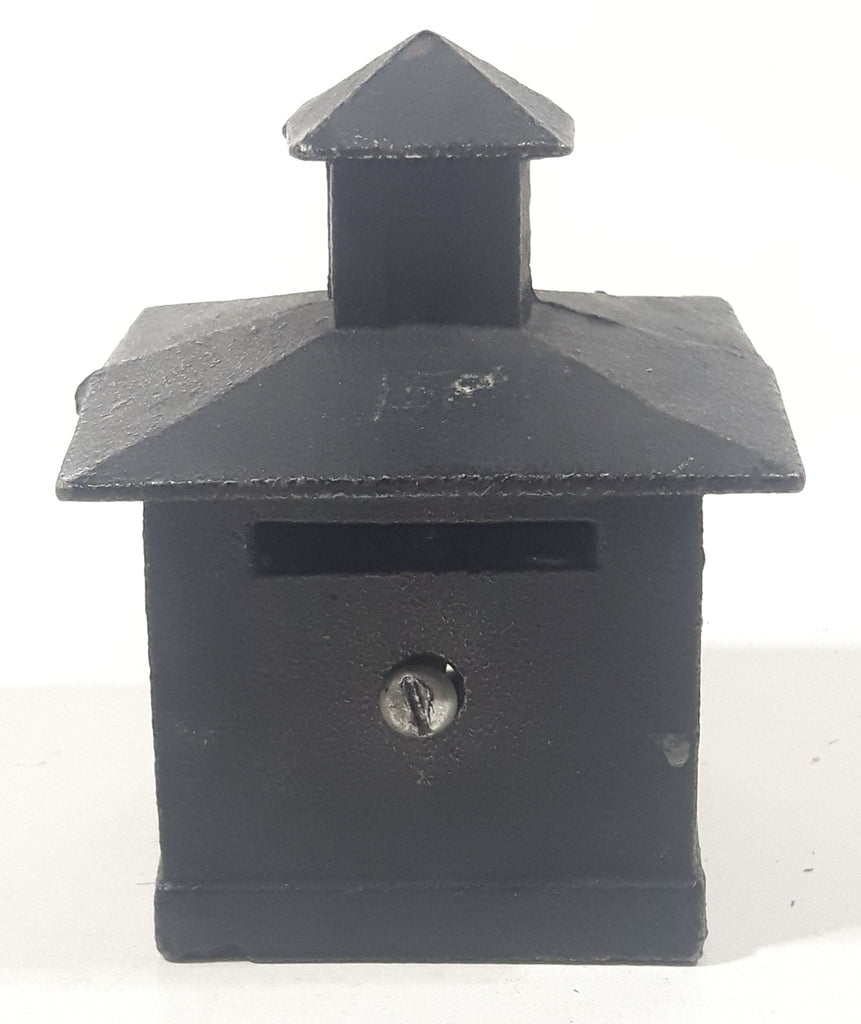 Vintage Bank Building Cast Iron Coin Bank with Cupola Dome Top ...