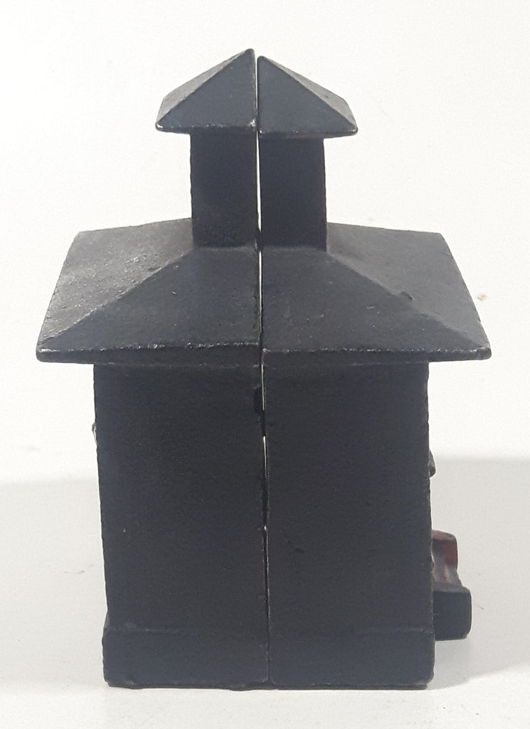 Vintage Bank Building Cast Iron Coin Bank with Cupola Dome Top ...