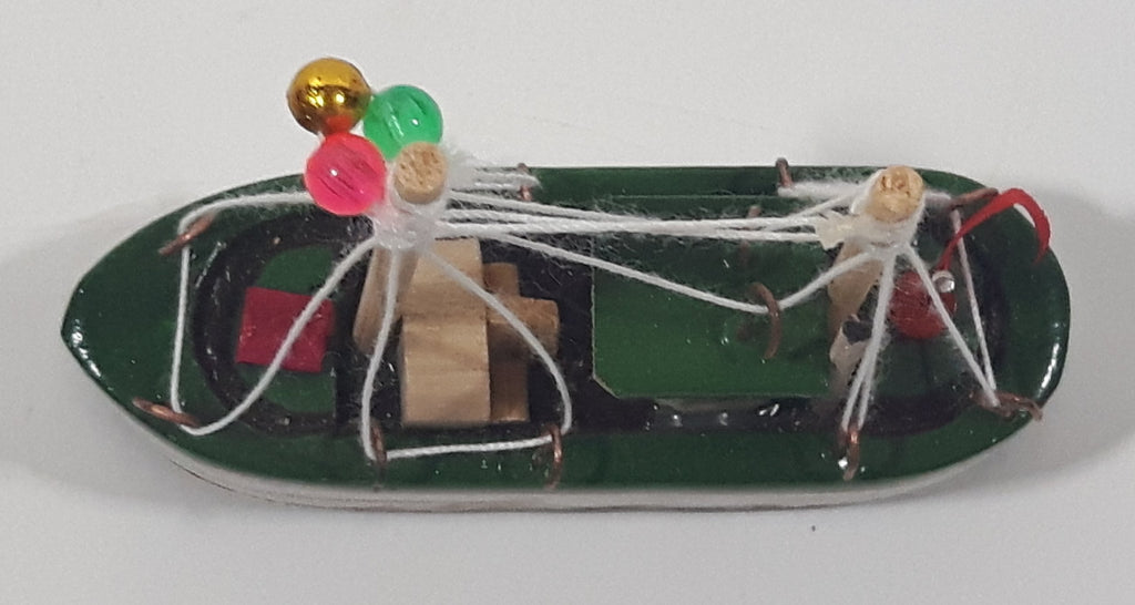 Fishing Trawler Sail Boat Detailed White And Green Small Wooden Boat M ...