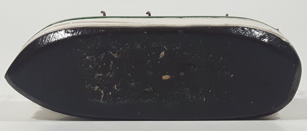 Fishing Trawler Sail Boat Detailed White And Green Small Wooden Boat M ...