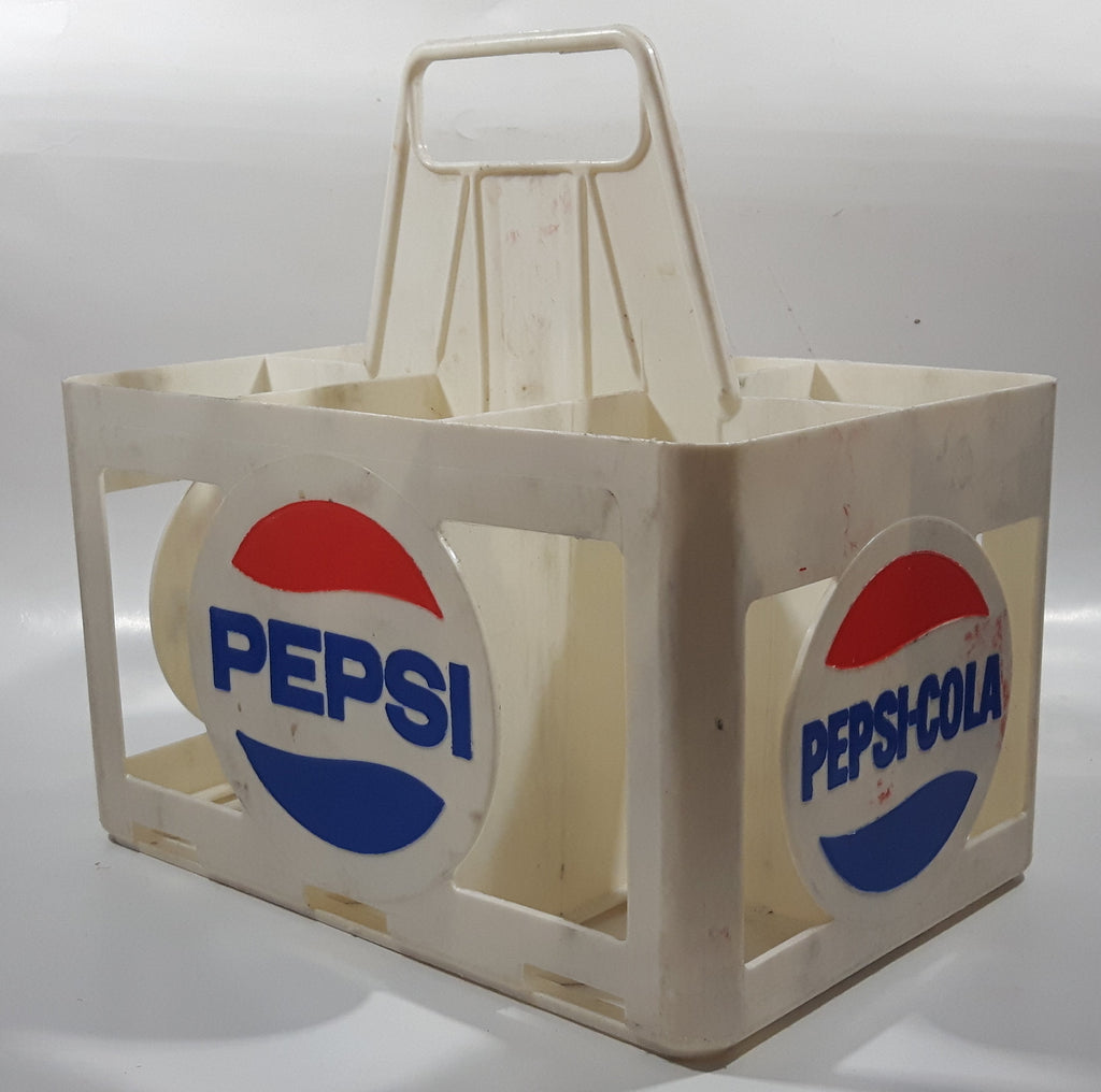 Vintage Pepsi-Cola 4.5L 6 x 750mL White Plastic Bottle Holder Carrying ...