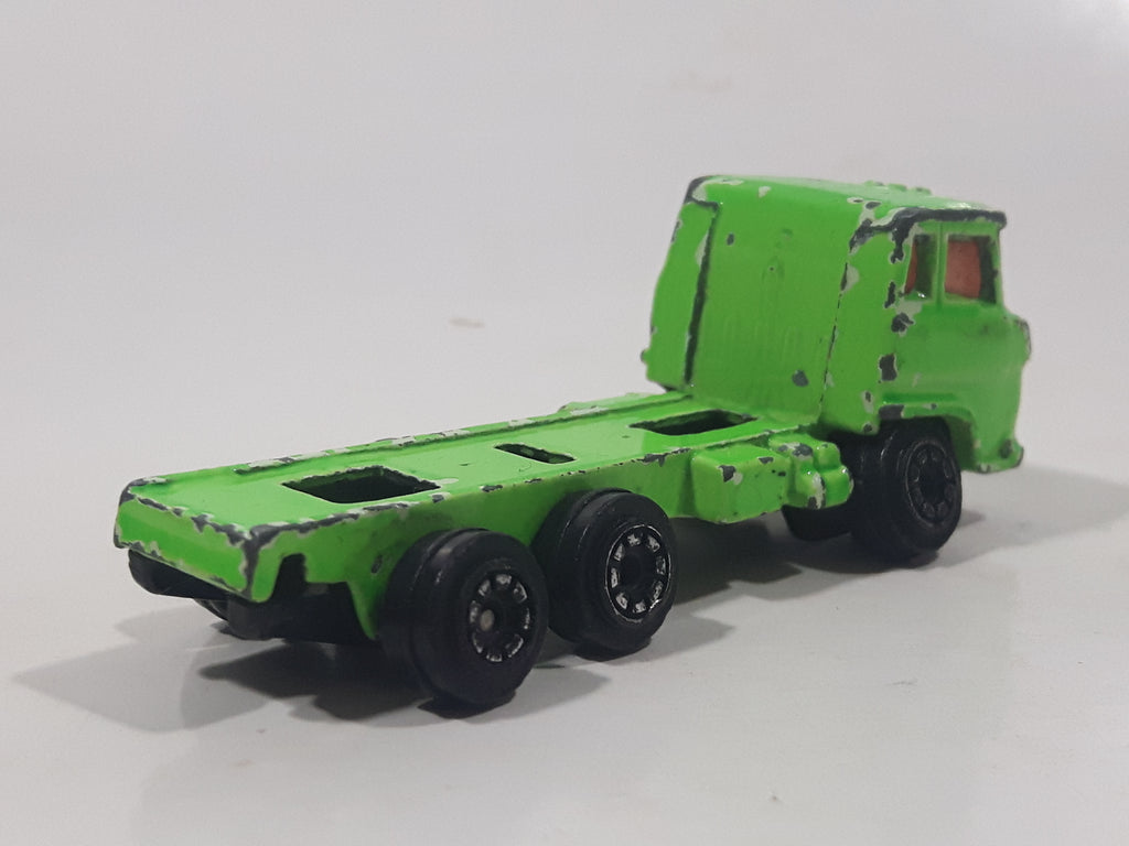 Vintage Cabover Semi Truck Bright Green Die Cast Toy Car Vehicle ...