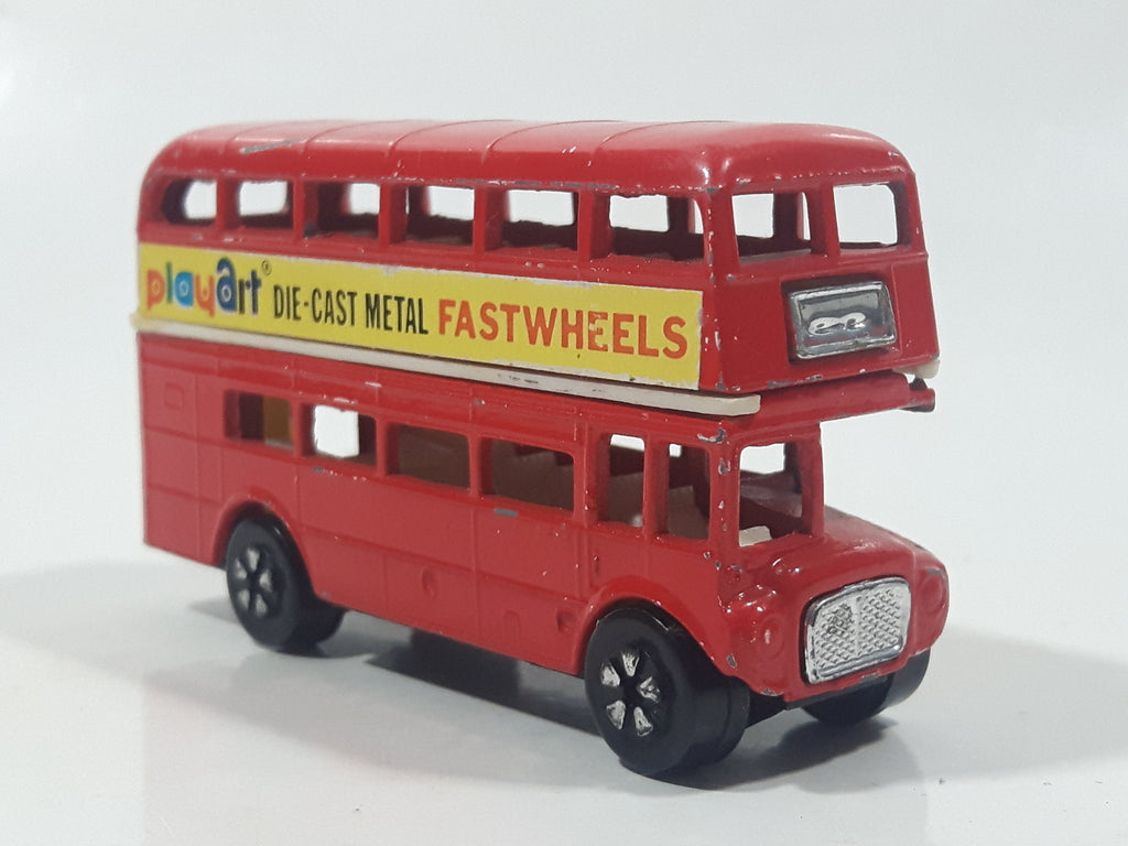 Vintage PlayArt Double Decker Bus Red Die Cast Toy Car Vehicle Made in ...
