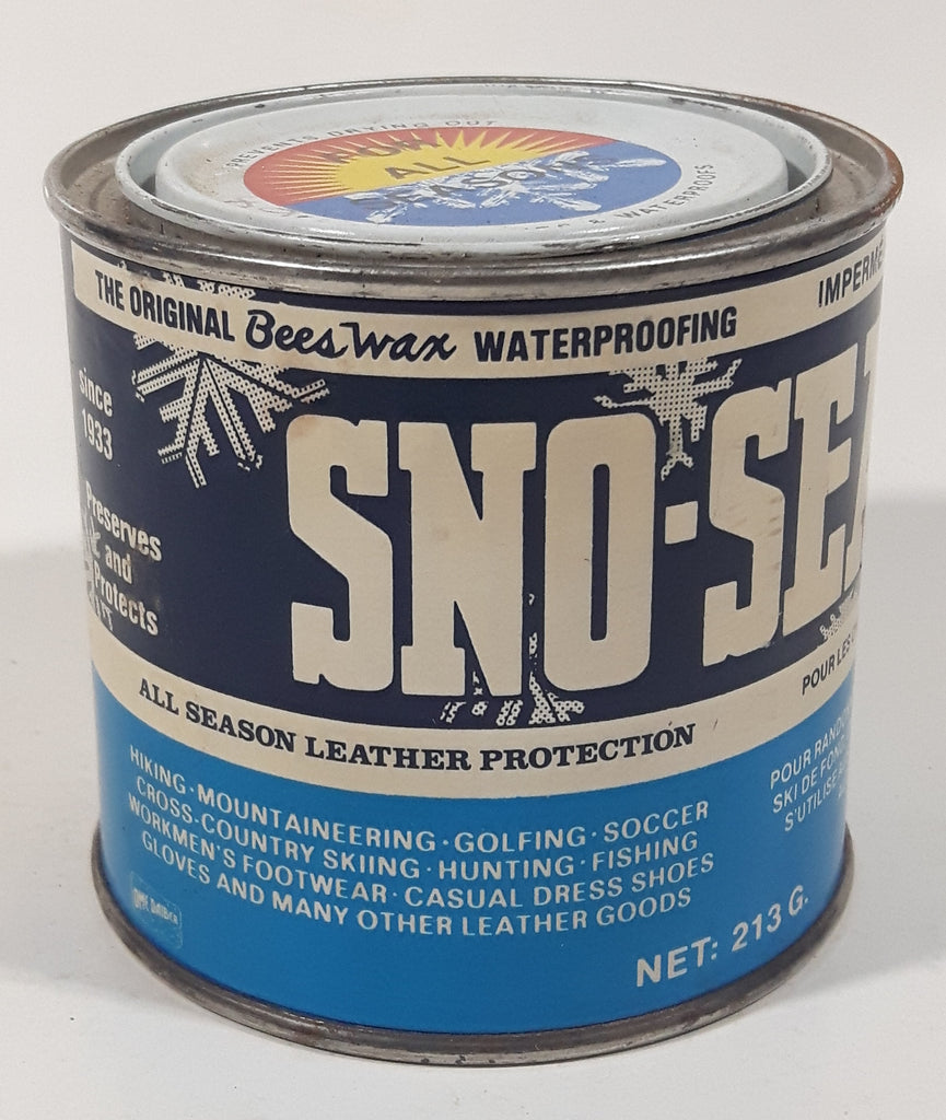 Vintage Atsko Sno-Seal All Season Leather Protection Metal Can FULL ...