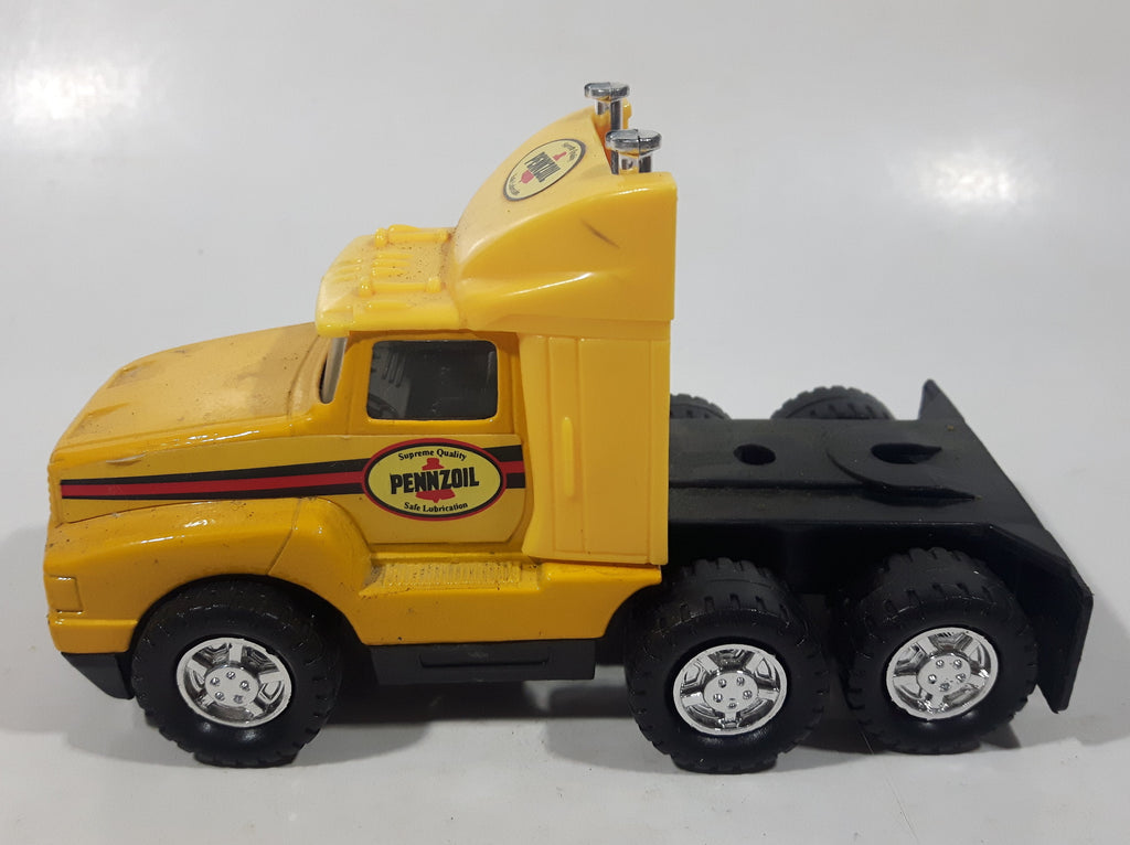 1989 Remco Semi Tractor Truck Pennzoil Yellow Die Cast Toy Car Vehicle ...