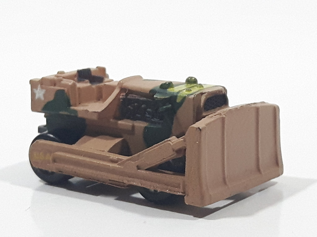 1987 Galoob Micro Machine Bull Dozer USA Military Camouflage Brown Min ...