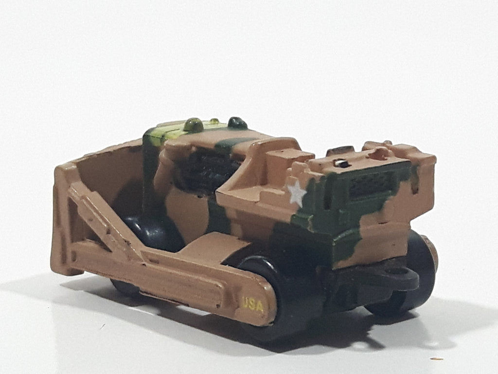 1987 Galoob Micro Machine Bull Dozer USA Military Camouflage Brown Min ...