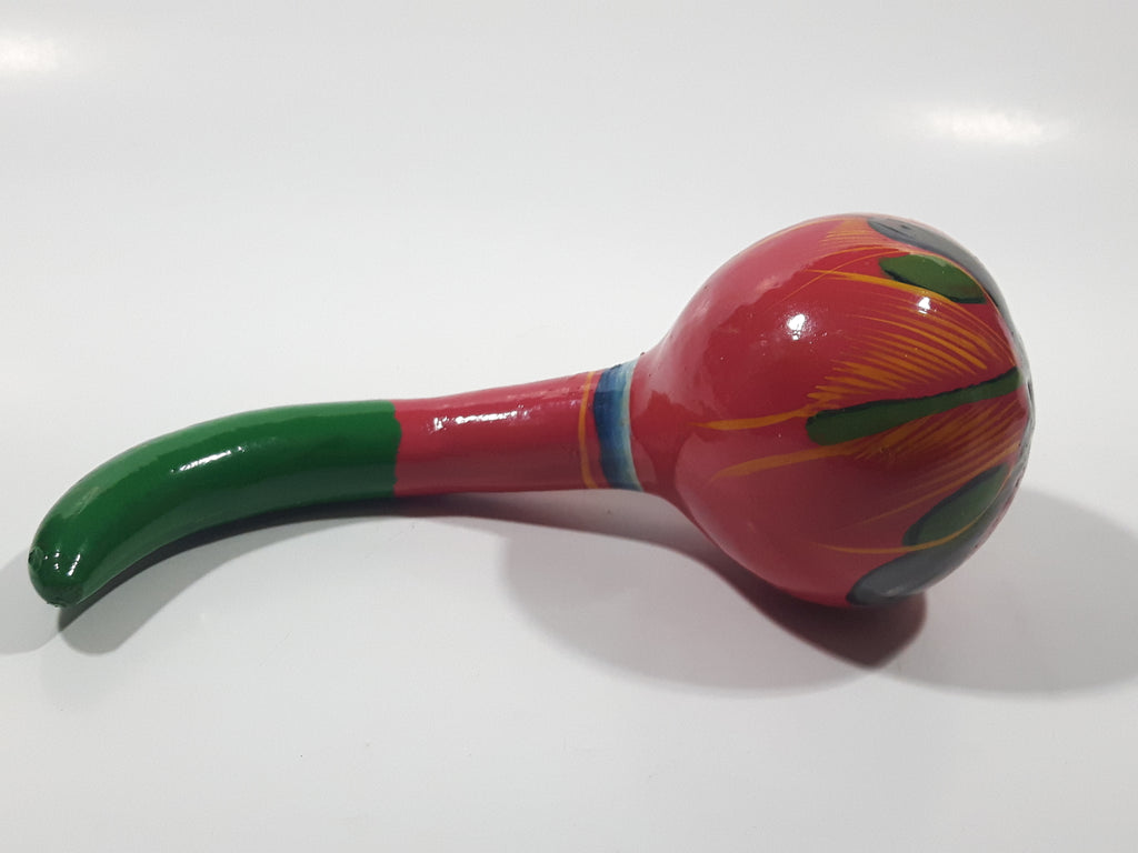 Vintage Hand Painted Paper Mache Maracas Musical Instrument 6" Long ...