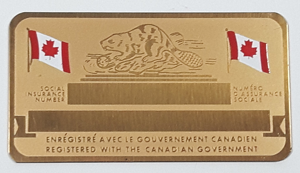 Canada Social Insurance Number Metal Novelty Souvenir Card – Treasure ...