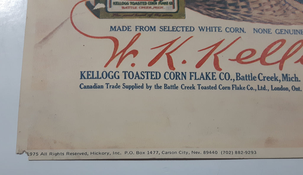 Vintage 1975 Reproduction of 1910 Kellogg's Toasted Corn Flakes "Oh! L ...