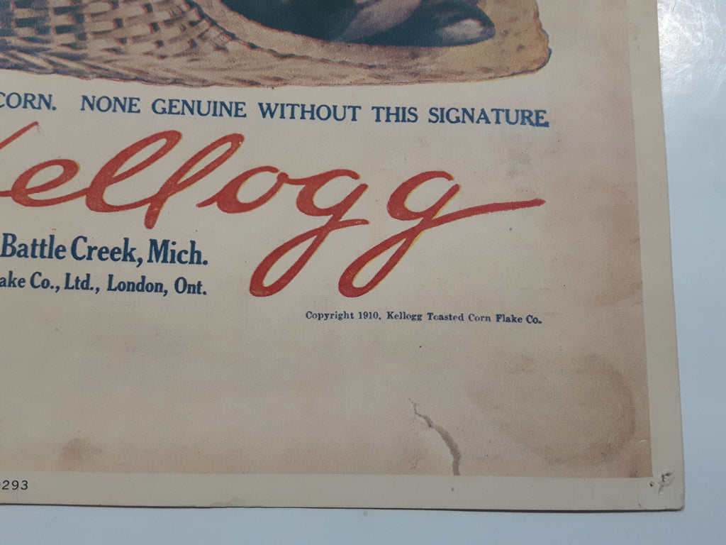 Vintage 1975 Reproduction of 1910 Kellogg's Toasted Corn Flakes "Oh! L ...