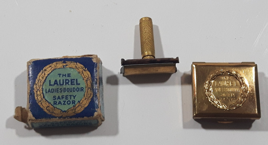 Vintage The Laurel Ladies Boudoir Safety Razor Miniature Gold Tone Met ...
