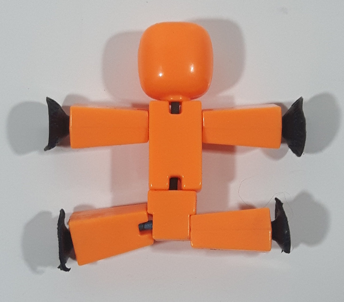Orange 2 1/4" Tall Plastic Figure with Suction Cup Hands and Feet ...