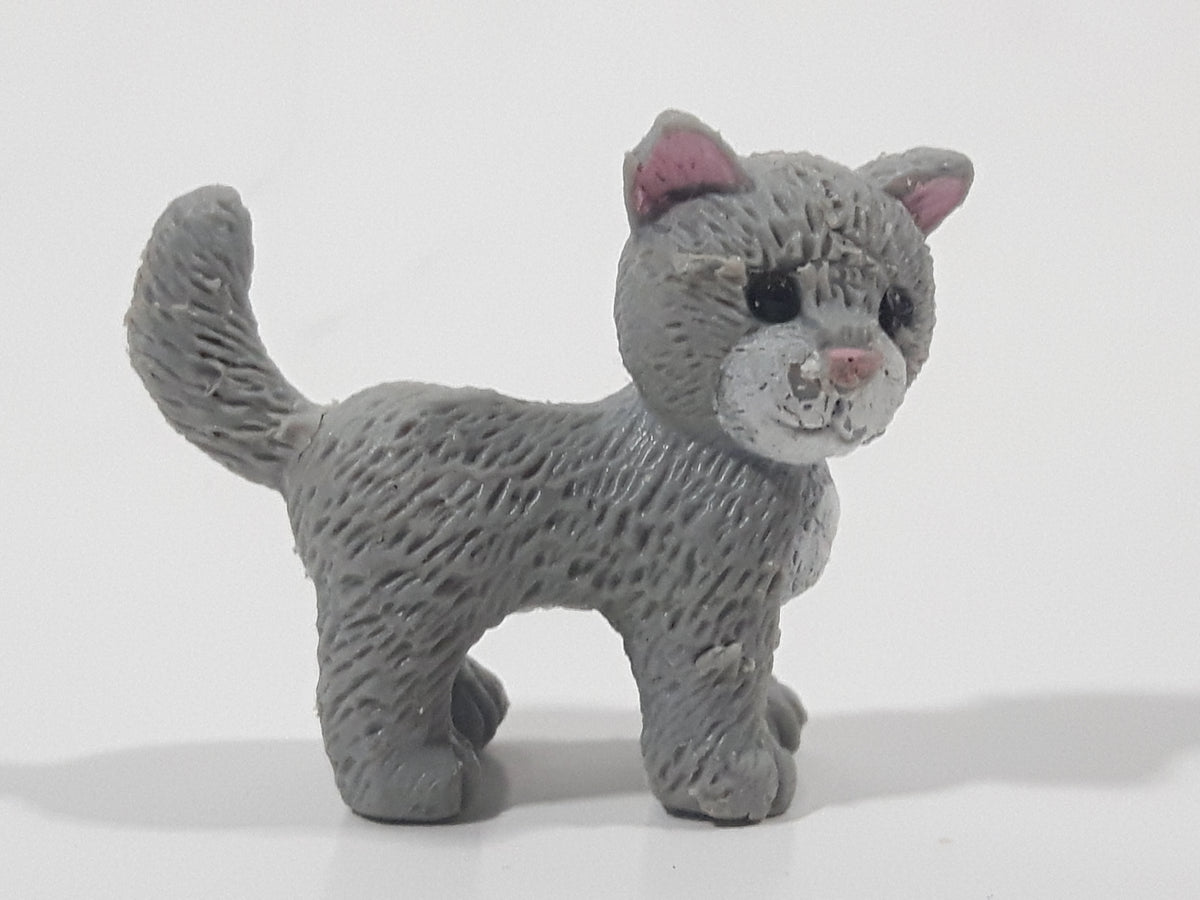 Grey Kitty Cat Kitten 1 1/4" Long Toy Animal Figure – Treasure Valley ...