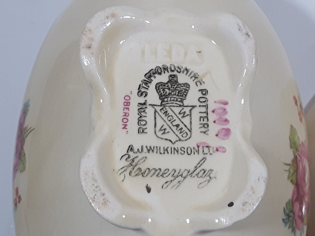 Vintage LEDA Royal Stafford Shire Pottery A.J. Wilkinson Ltd Honeyglaz ...