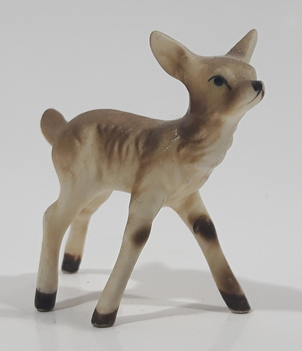 Vintage Baby Deer Fawn Miniature 2 1/8" Long Porcelain Figure ...