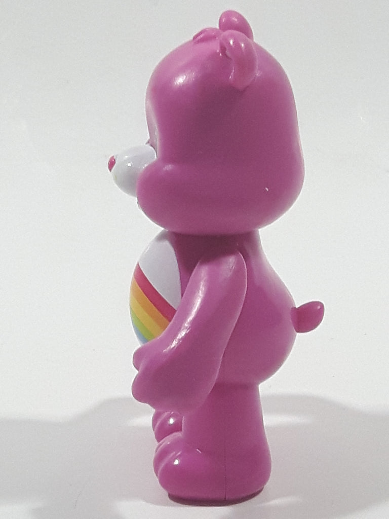 JP Just Play TCFC The Care Bears Rainbow Cheer Bear Pink 3" Tall Toy F ...