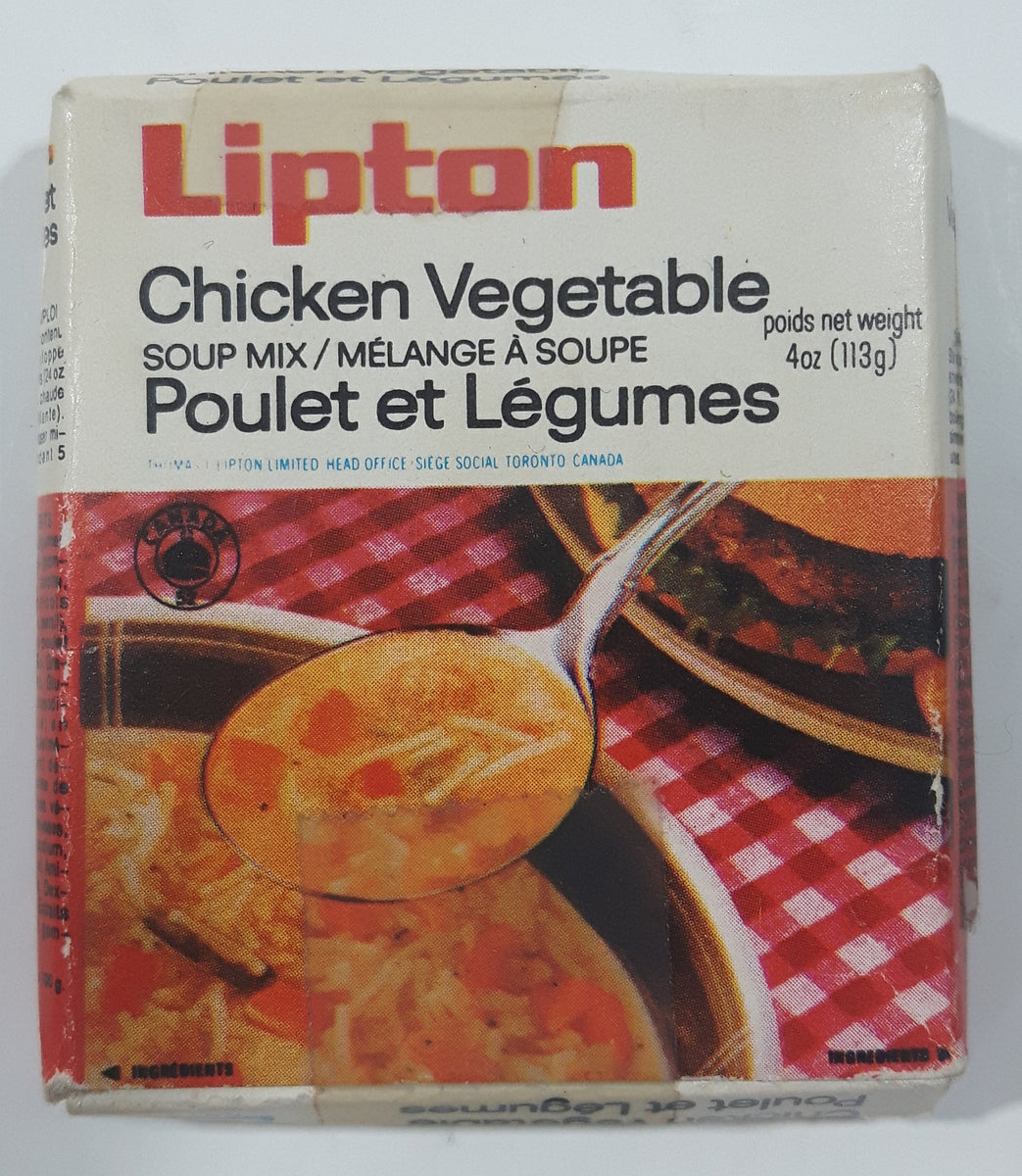 Vintage Lipton Chicken Vegetable Soup Mix Miniature Box Play Food Toy ...