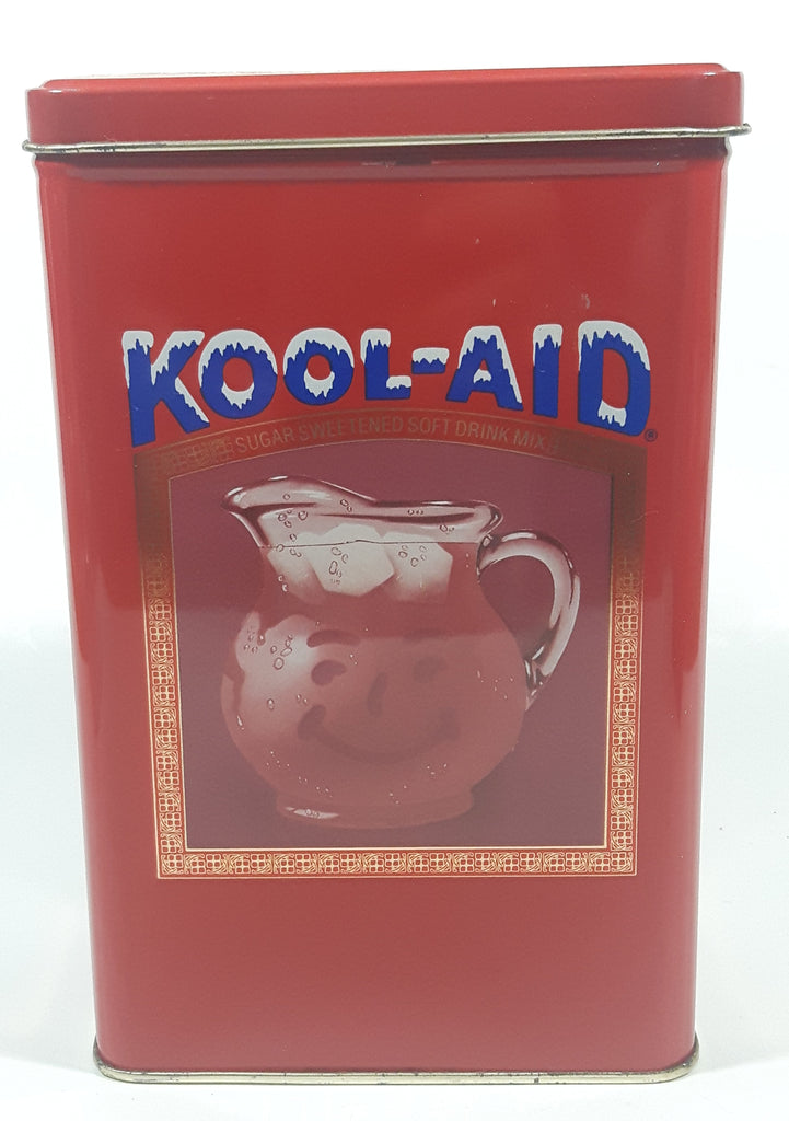 Kool-Aid Sugar Sweetened Soft Drink Mix 8" Tall Tin Metal Container ...