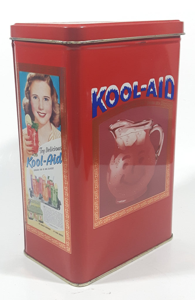 Kool-Aid Sugar Sweetened Soft Drink Mix 8" Tall Tin Metal Container ...