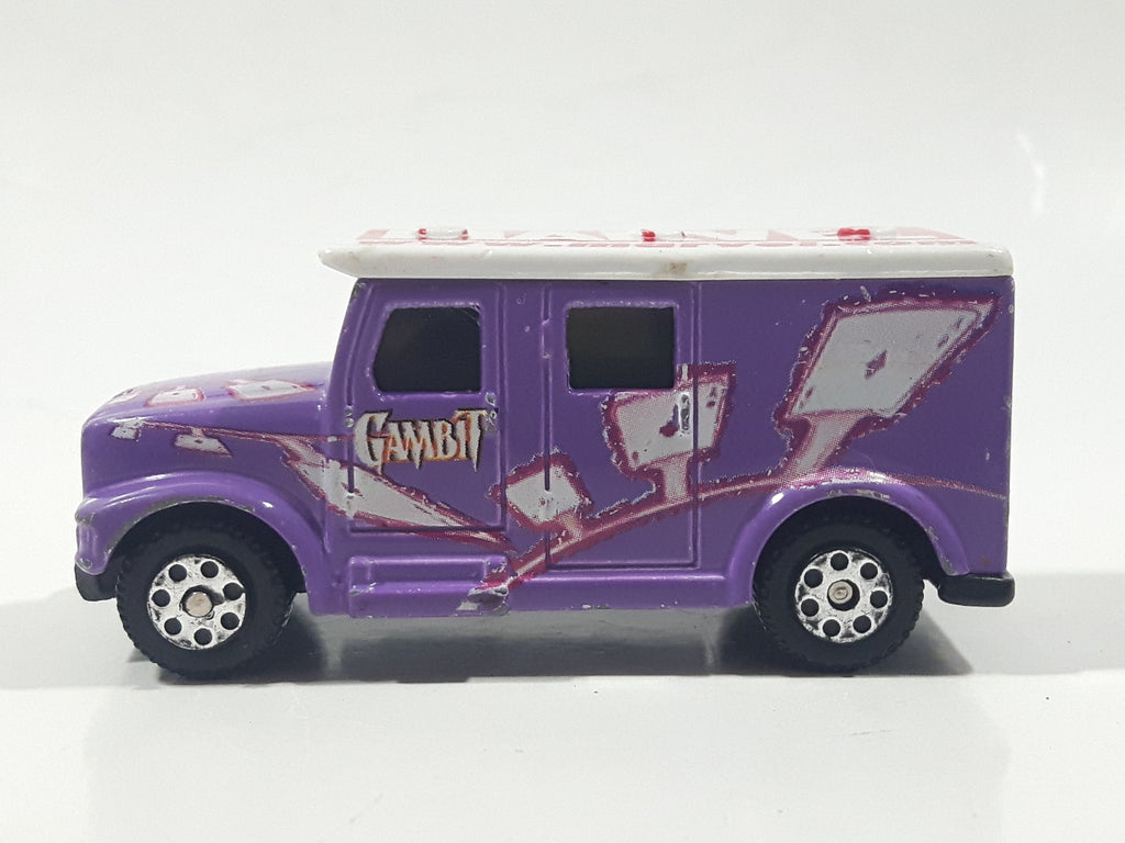 2002 Maisto Marvel Gambit Armored Van Truck Purple with White Roof Die ...