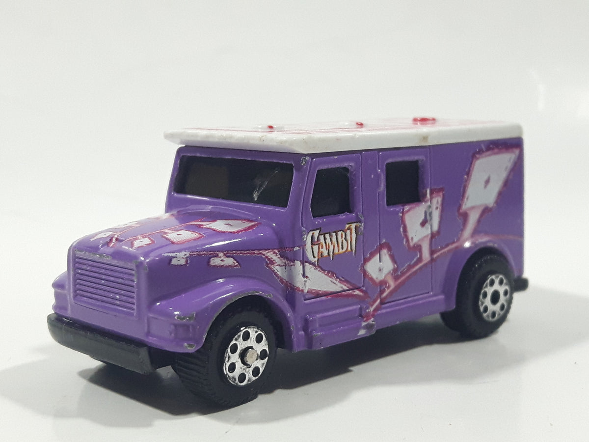 2002 Maisto Marvel Gambit Armored Van Truck Purple with White Roof Die ...