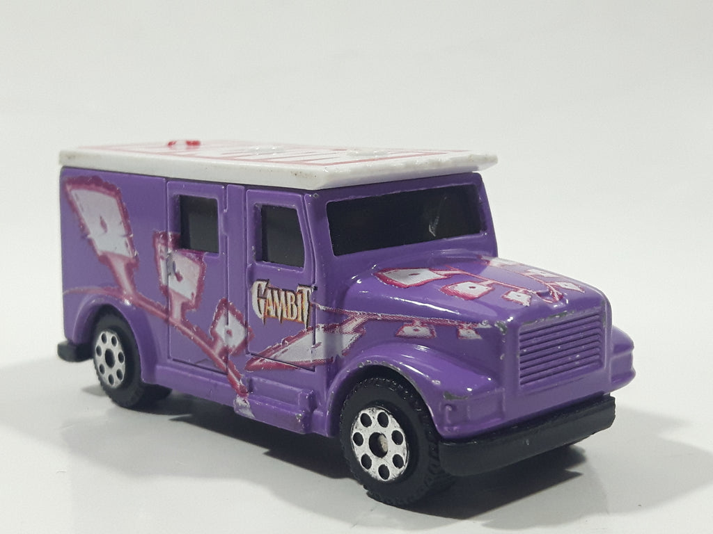 2002 Maisto Marvel Gambit Armored Van Truck Purple with White Roof Die ...