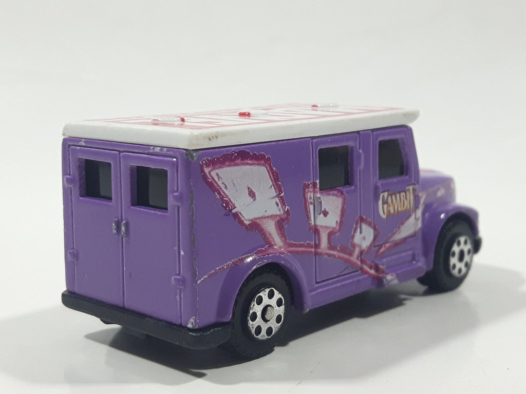 2002 Maisto Marvel Gambit Armored Van Truck Purple with White Roof Die ...