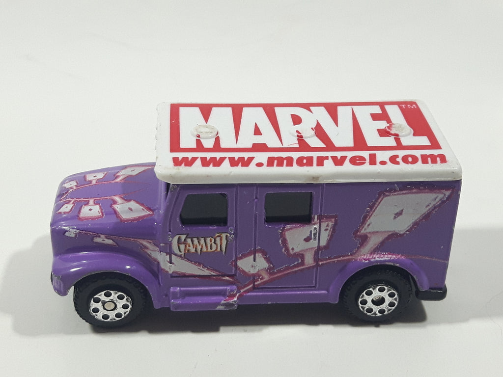 2002 Maisto Marvel Gambit Armored Van Truck Purple with White Roof Die ...