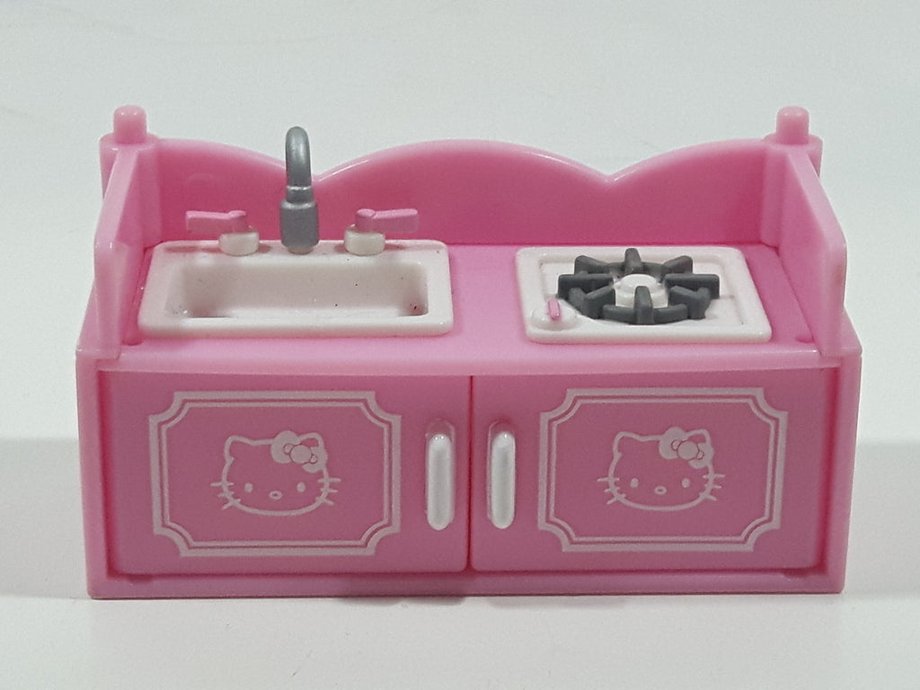 Hello Kitty Little Kitchen Sink Burner Cupboard and Bar Counter Set Pi ...