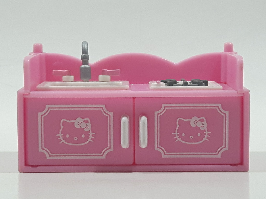 Hello Kitty Little Kitchen Sink Burner Cupboard and Bar Counter Set Pi ...