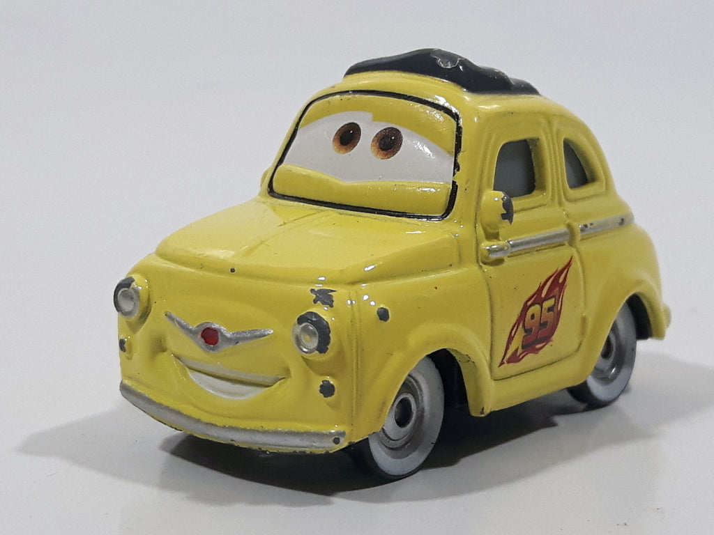 Disney Pixar Cars Fiat 500 Luigi Yellow Die Cast Toy Car Vehicle W2097 ...