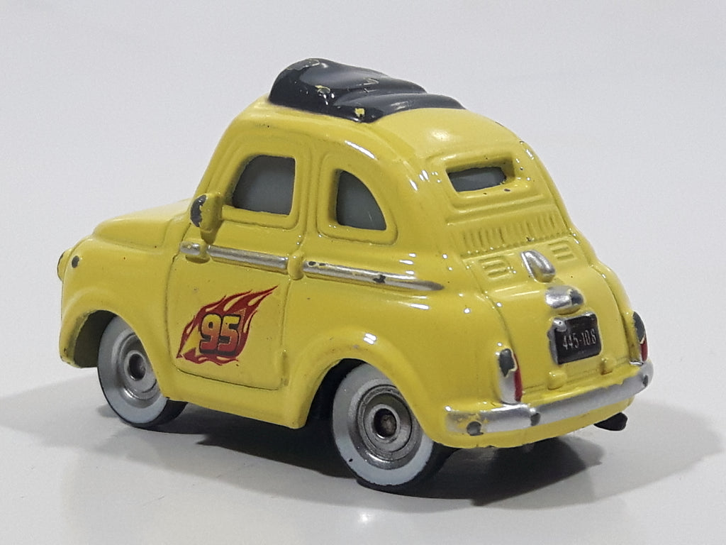 Disney Pixar Cars Fiat 500 Luigi Yellow Die Cast Toy Car Vehicle W2097 ...