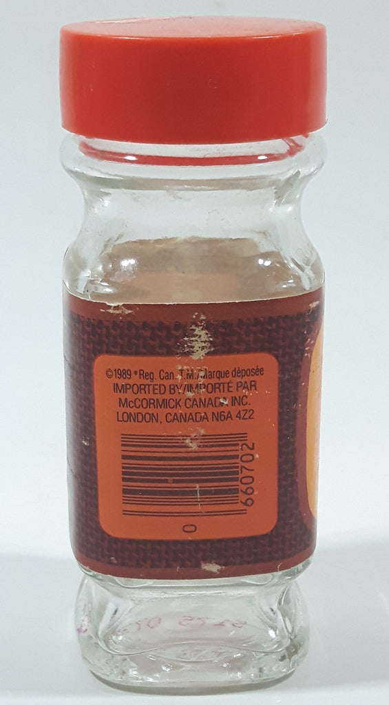 Vintage 1989 McCormick Club House Dill Weed 20g 4" Tall Glass Spice Ja ...