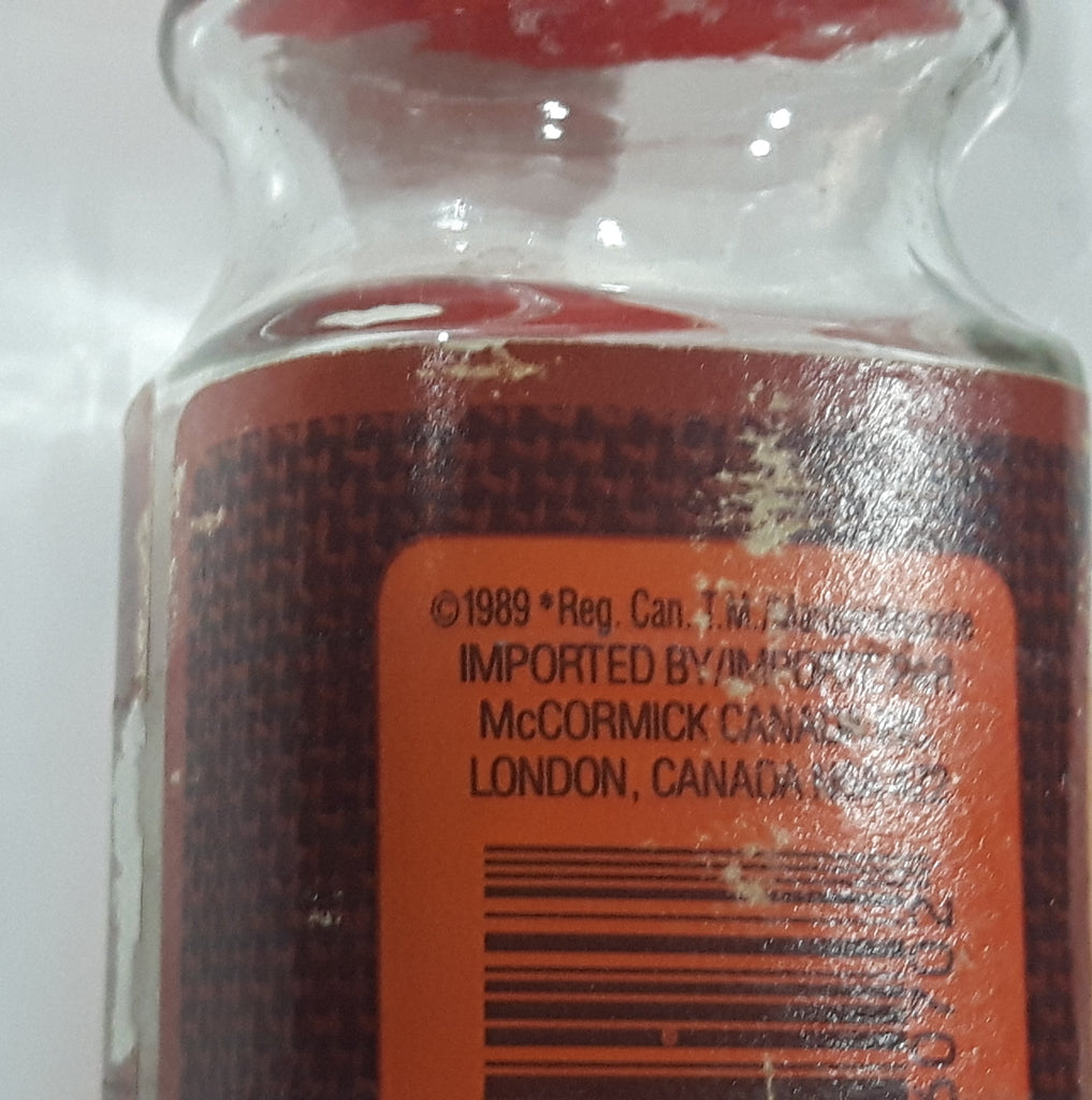 Vintage 1989 McCormick Club House Dill Weed 20g 4" Tall Glass Spice Ja ...