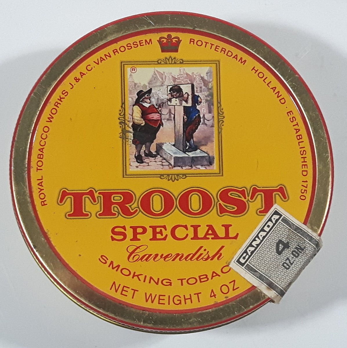 Vintage Troost Special Cavendish Smoking Tobacco Net Weight 4 OZ Tin M ...