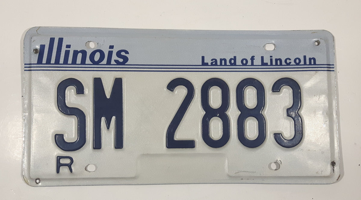 1980s 1990s Illinois Land of Lincoln 'R' Metal Vehicle License Plate T ...