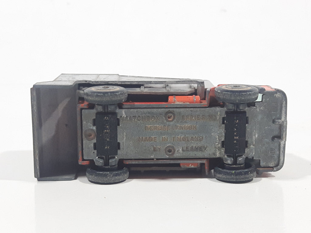 Vintage 1970 Lesney Matchbox Series No. 7 Refuse Truck Orange and Grey ...