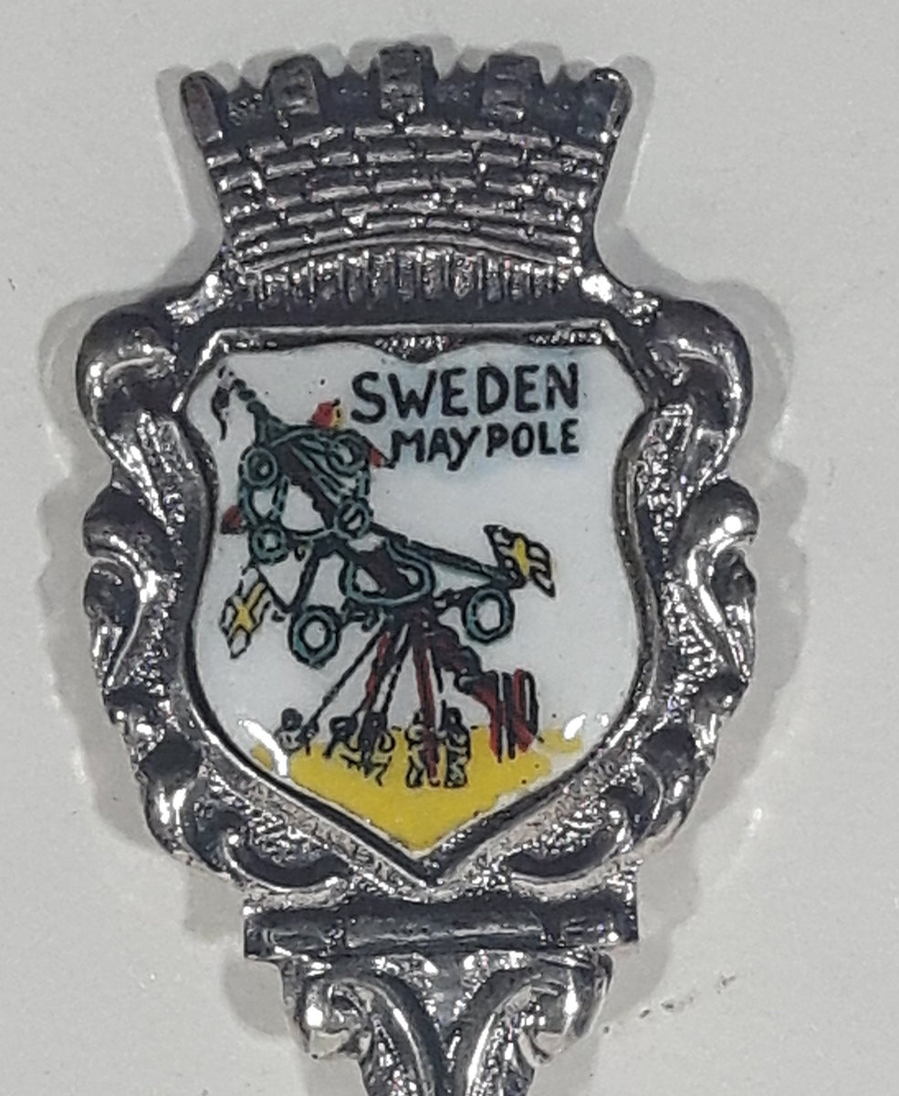 Sweden Maypole Travel Souvenir Silver Plated Metal Spoon – Treasure ...