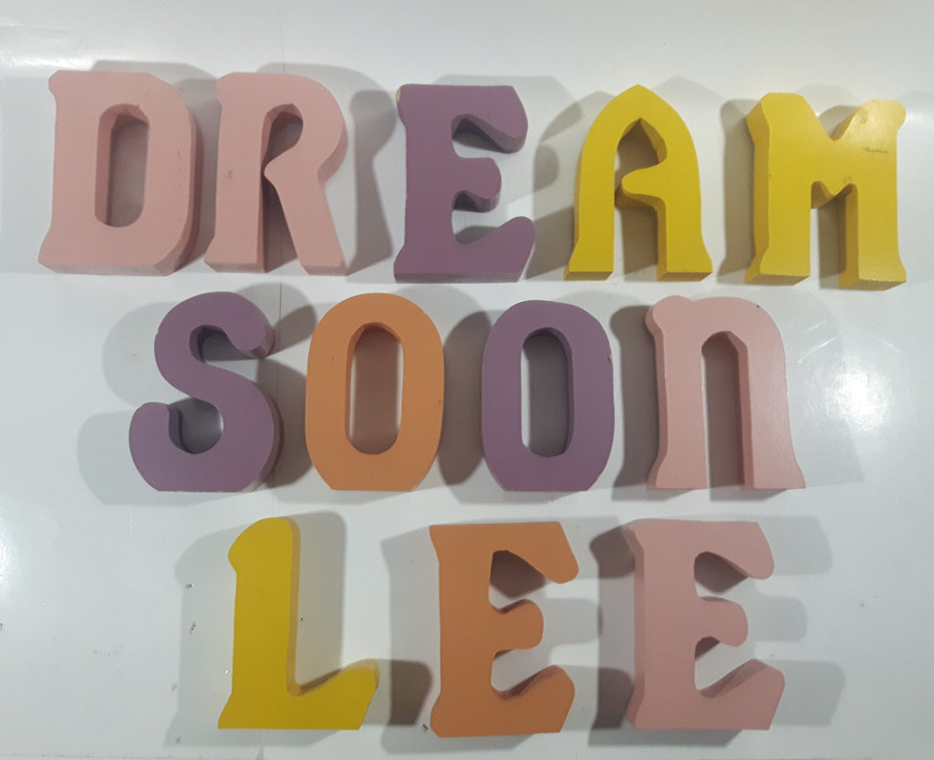 Orange, Yellow, Pink Block Letters 5" Tall Set of 12 – Treasure Valley ...