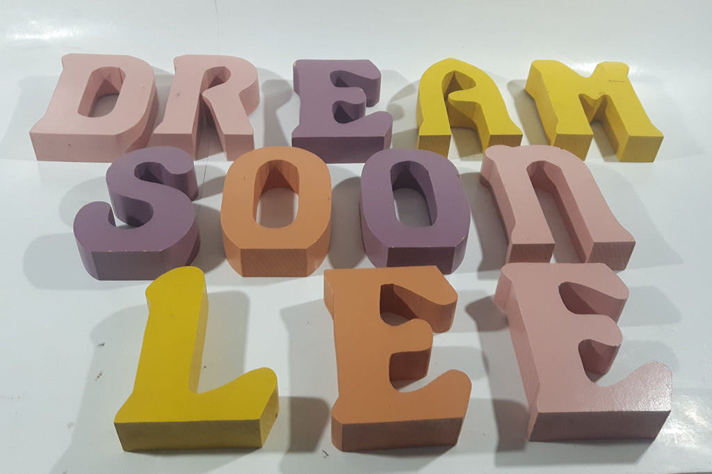Orange, Yellow, Pink Block Letters 5" Tall Set of 12 – Treasure Valley ...