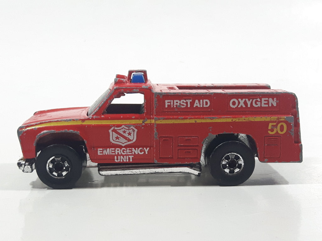 1978 Hot Wheels Emergency Squad Rescue Ranger Red Fire Truck Die Cast ...