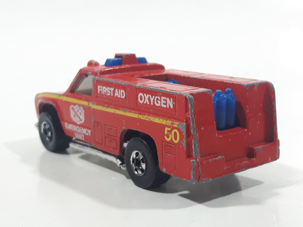 1978 Hot Wheels Emergency Squad Rescue Ranger Red Fire Truck Die Cast ...