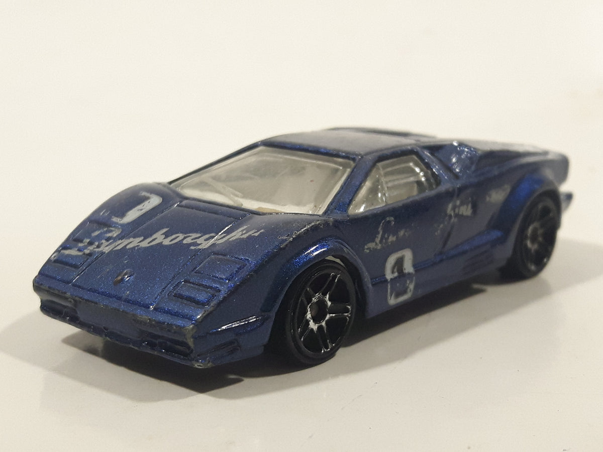 2001 Hot Wheels 25th Anniversary Lamborghini Countach Blue Die Cast To ...