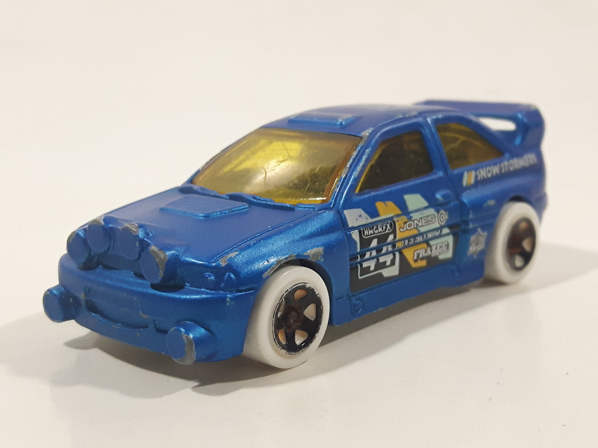 2017 Hot Wheels HW Snow Stormers Escort Rally #44 Blue Die Cast Toy Ca ...