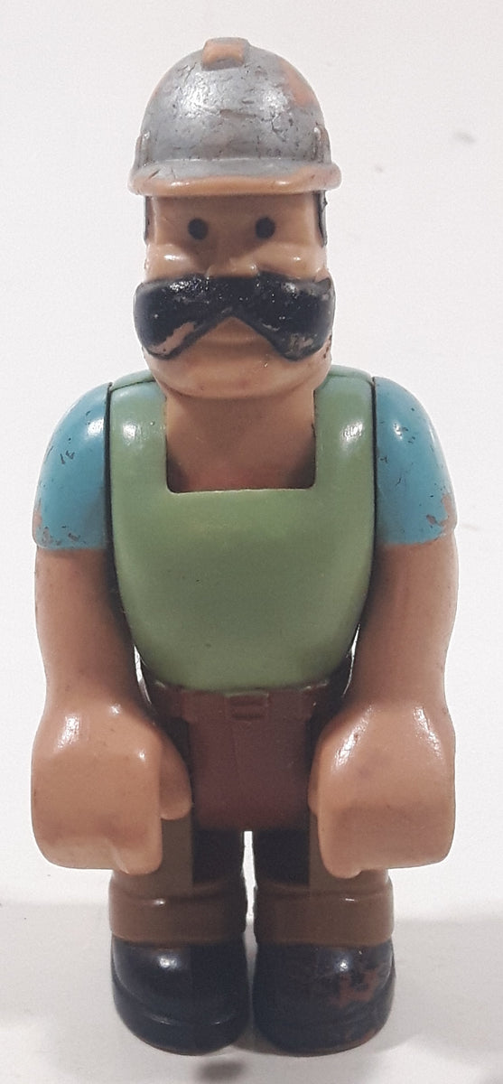 Vintage 1977 Fisher Price Husky Helpers Construction Worker 3 1/2" Tal ...