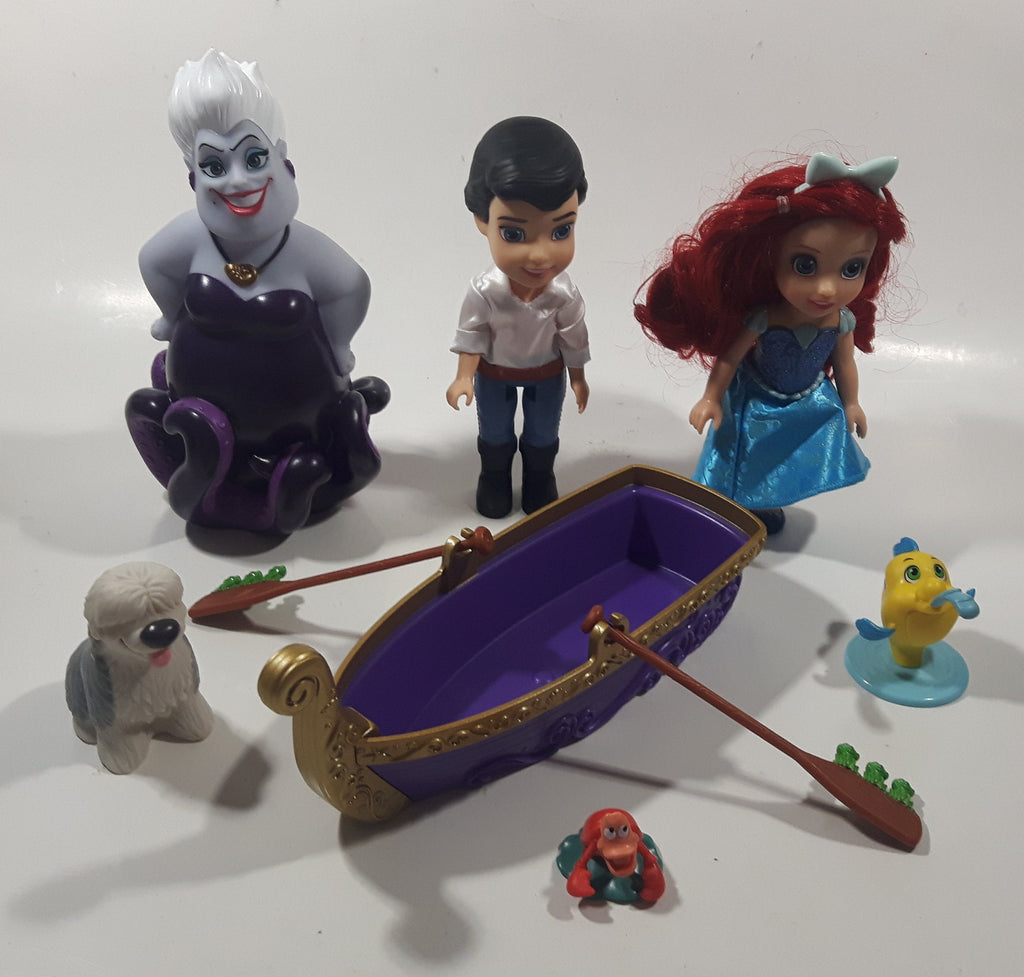 Disney Princess The Little Mermaid Characters and Row Boat Figure Set ...