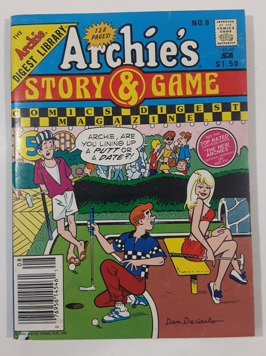 1988 The Archie Digest Library No. 8 Archie's Story & Game Magazine Co ...